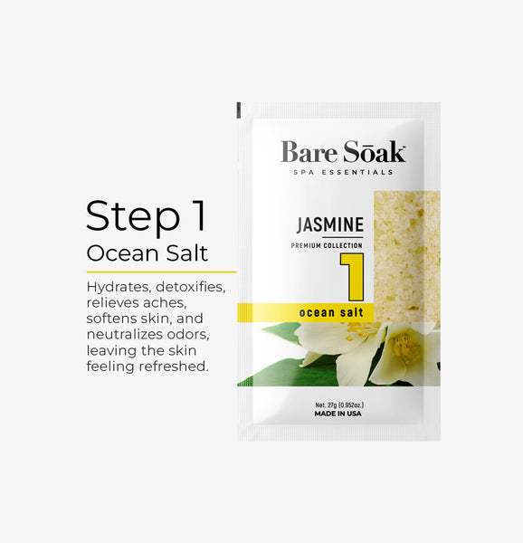 3 Steps Kit – Jasmine Scent | Bare Soak Spa Essentials (Case Pack of 50 ...