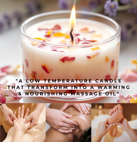 Floral 6oz Massage Oil Candle – Fresh Pearl – Bare Soak